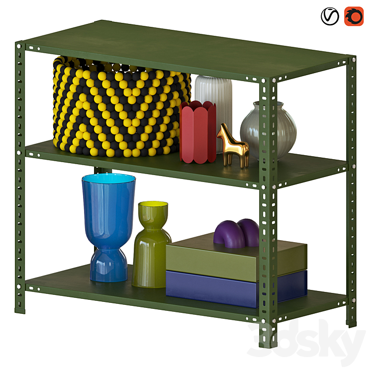 Hay Shelving Unit 2 - Rack - 3D model