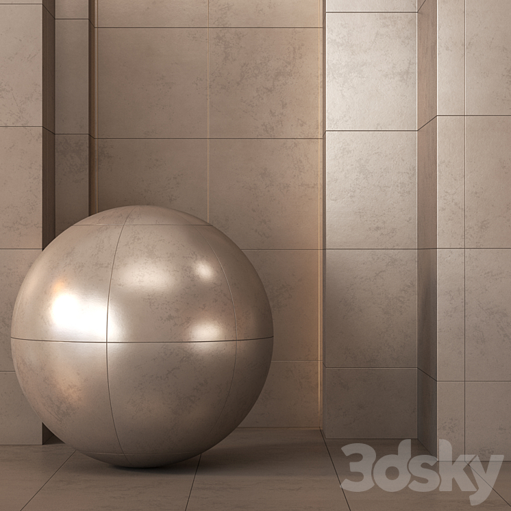 Facade Metal Sheet Texture 4K - Seamless - 2 Color - Tile - 3D model