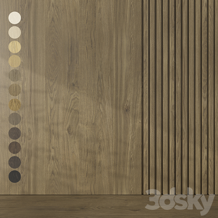 Oak texture 020 - Wood - 3D model