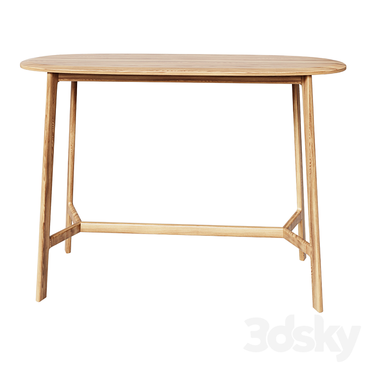 Malmo Oak Console Table - Table - 3D model