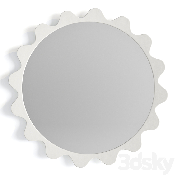 Wave Mirror by West Elm - Mirror - 3D model