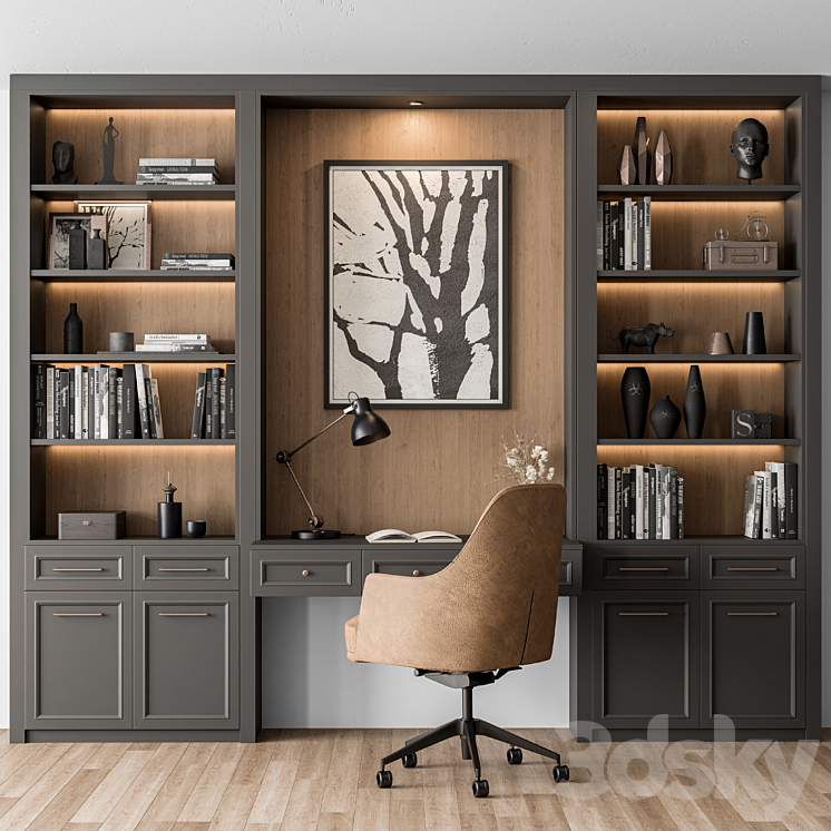 Home Office Set - Office Furniture 290 - Office furniture - 3D model