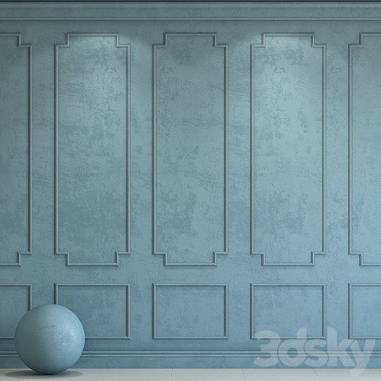 Decorative plaster with molding 264 - Stone - 3D model