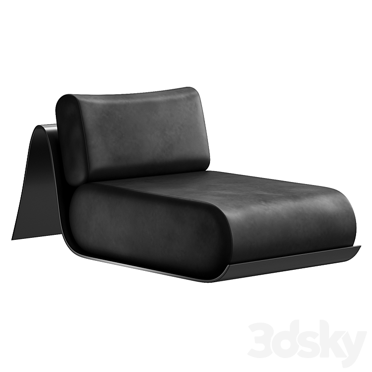 Low easy chair - Arm chair - 3D model