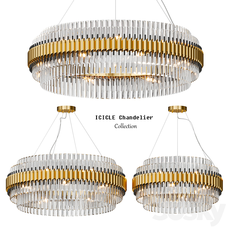 ICICLE Chandelier Collection - Pendant light - 3D model