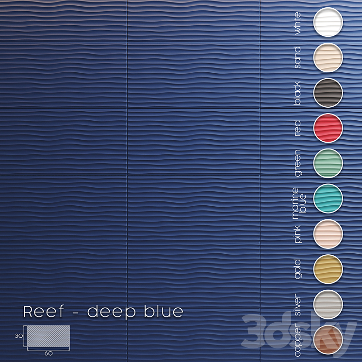 Tile Lovetiles Genesis - Reef - Tile - 3D model