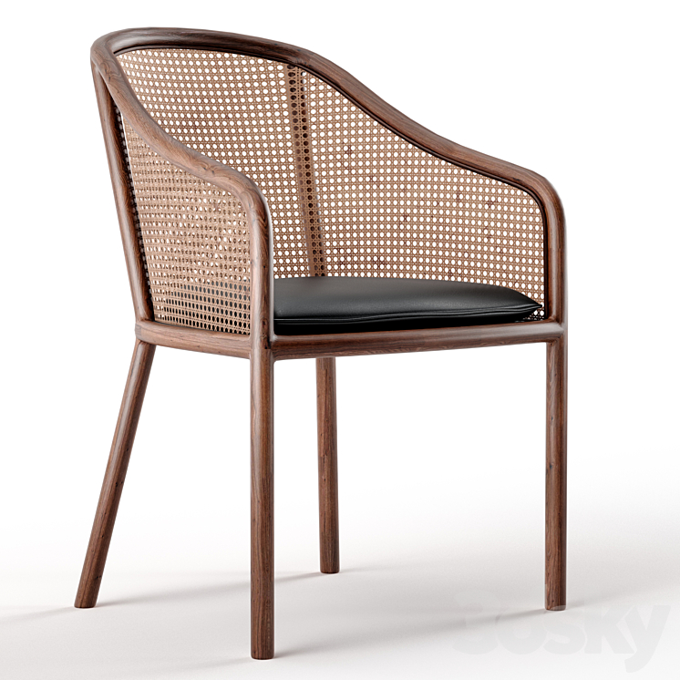 WARD BENNETT CANE LANDMARK LOUNGE CHAIR - Chair - 3D model