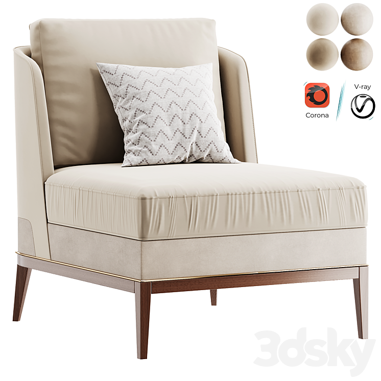 Arthur Armchair - Arm chair - 3D model