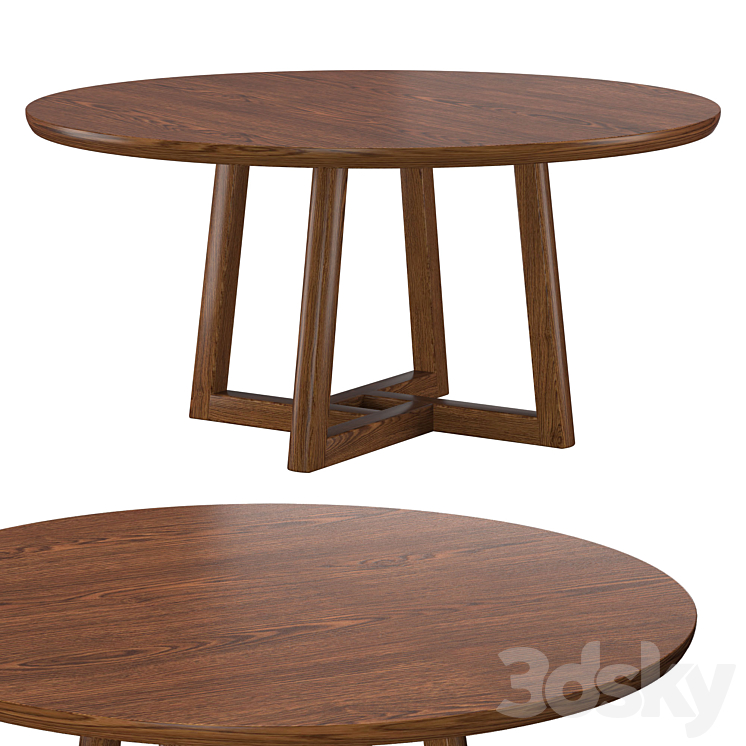 ROULETTE ROUND EXTENSION TABLE - Table - 3D model