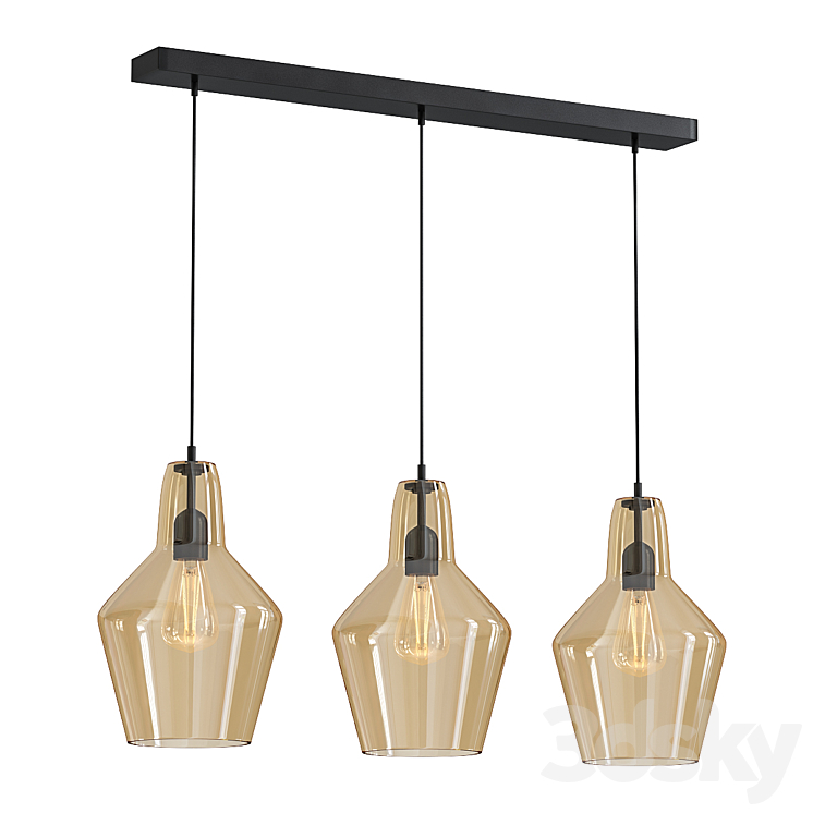 CEILING LIGHT HUDSON CONE SHAPE 3 PENDANTS - Pendant light - 3D model