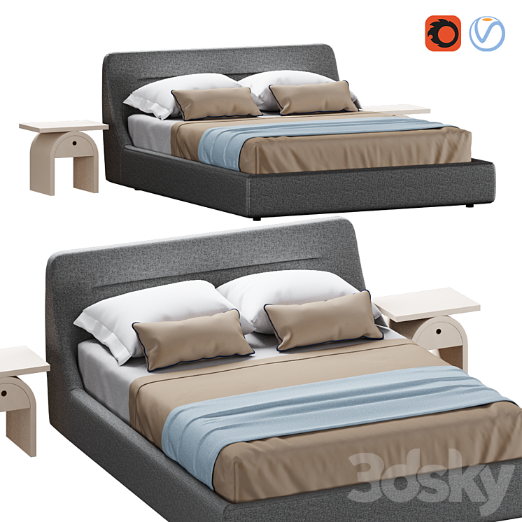 Sleepway Bed, My Home Collection - Bed - 3D model