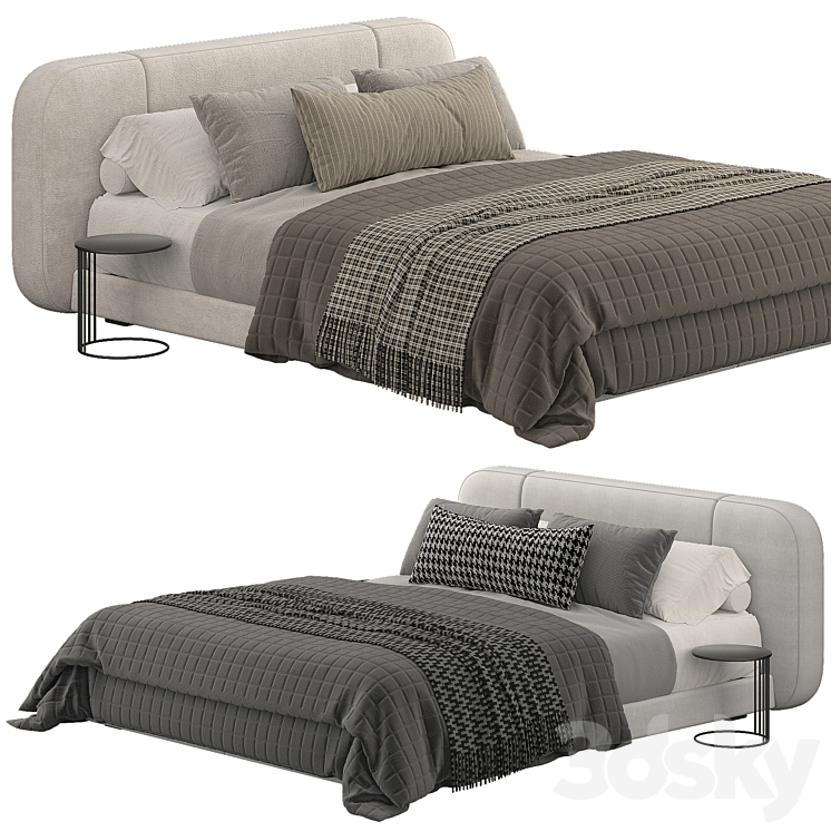 Porada softbay bed - Bed - 3D model
