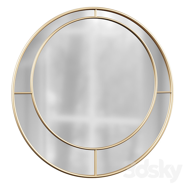 Richard Mid-Century Modern Accent Mirror - Mirror - 3D model