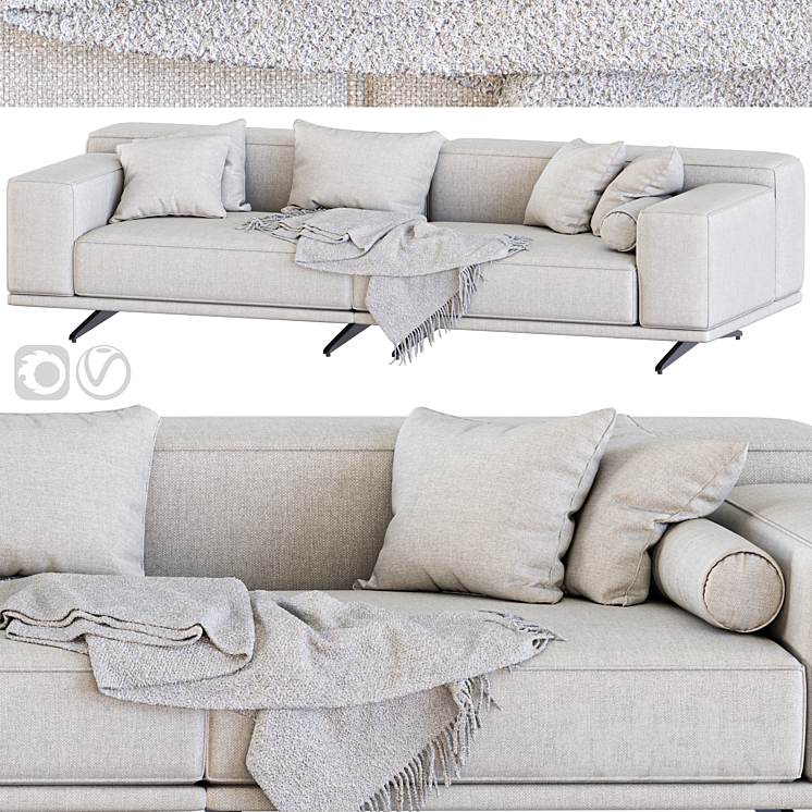 Sofa Grasso by Eichholtz - Sofa - 3D model
