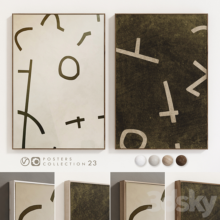 Posters Collection 23 - Frame - 3D model