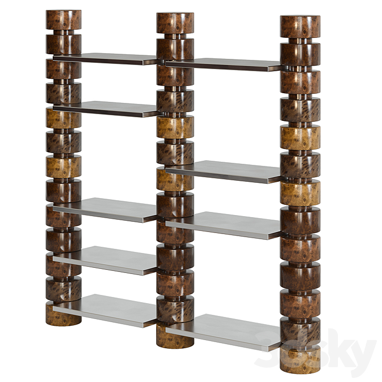 Loop Bookcase by Feine - Rack - 3D model