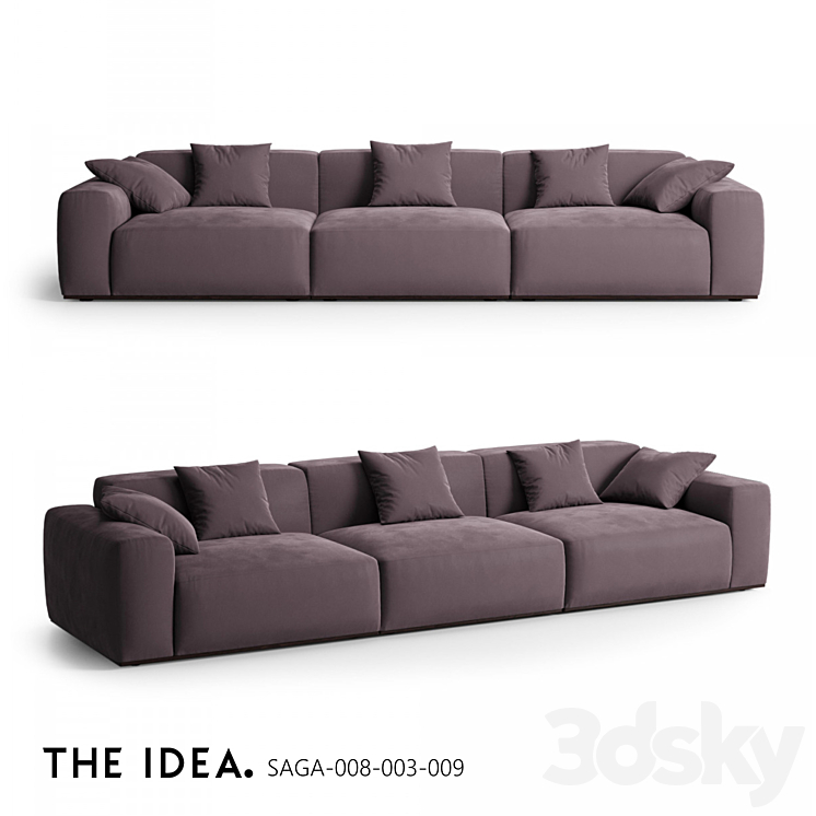 OM THE-IDEA modular sofa SAGA 008-003-009 - Sofa - 3D model