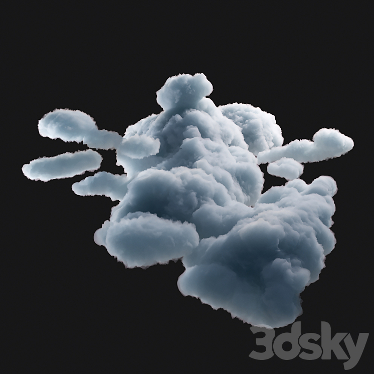 Cloud 1 Low Poly - Environment elements - 3D model