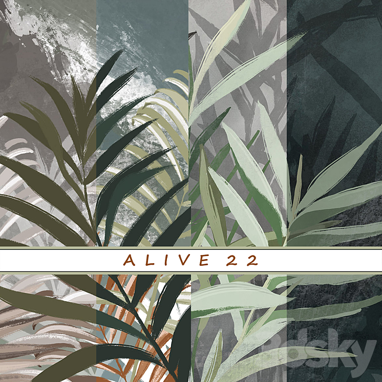 Designer wallpapers ALIVE 22 pack 2 - Wall covering - 3D model