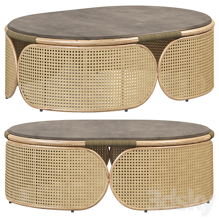 LOOP COCKTAIL TABLE by baker - Table - 3D model