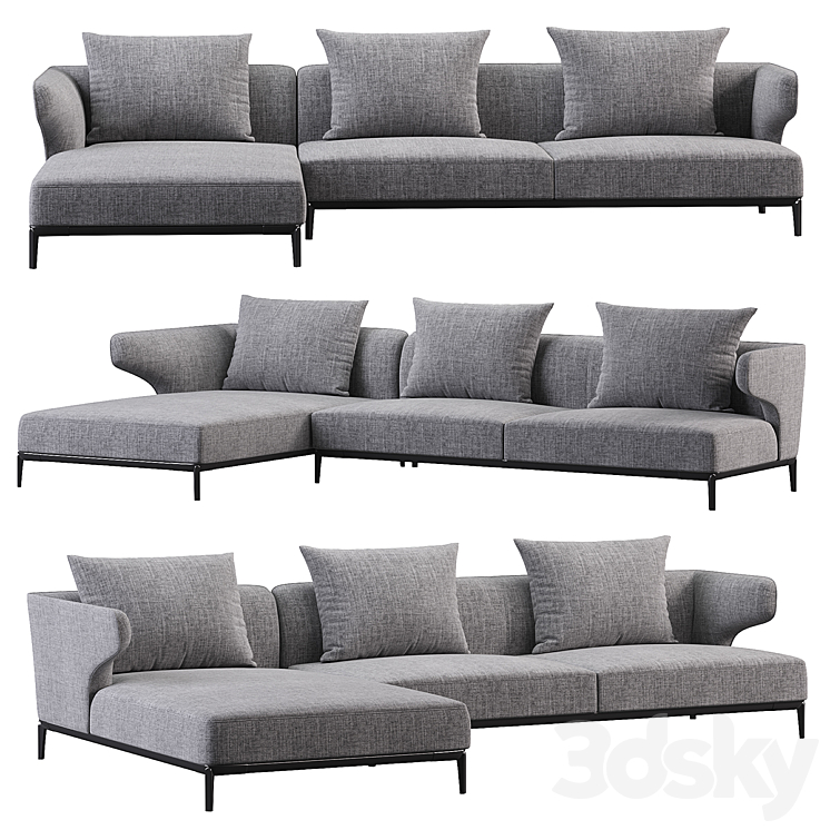 ERIKA SLIM sofa by HC28 cosmo - Sofa - 3D model