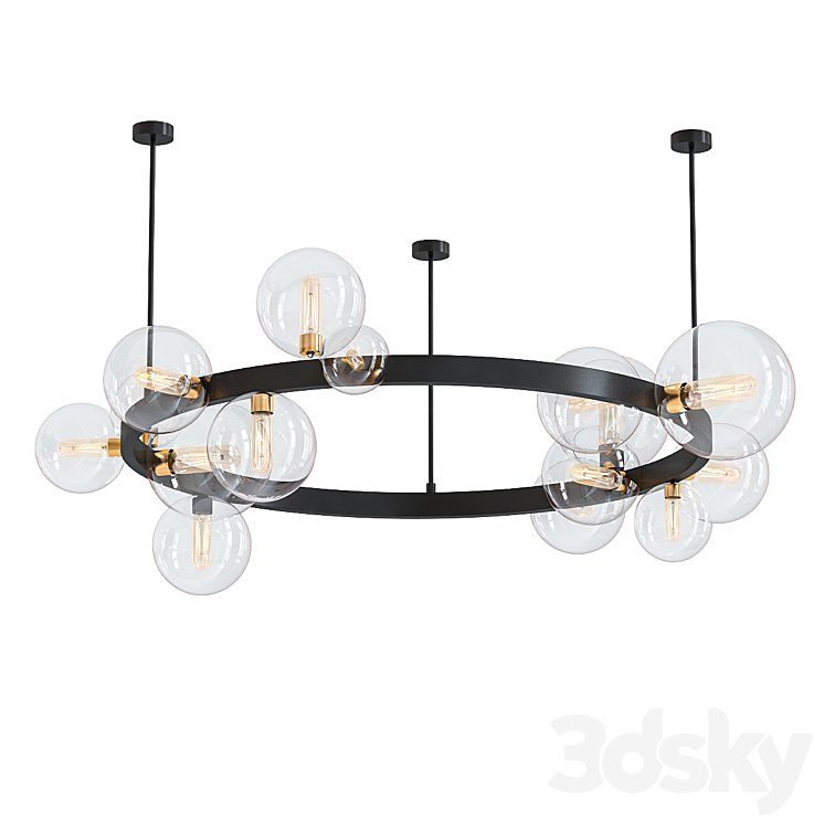 ASTEN chandelier - Pendant light - 3D model