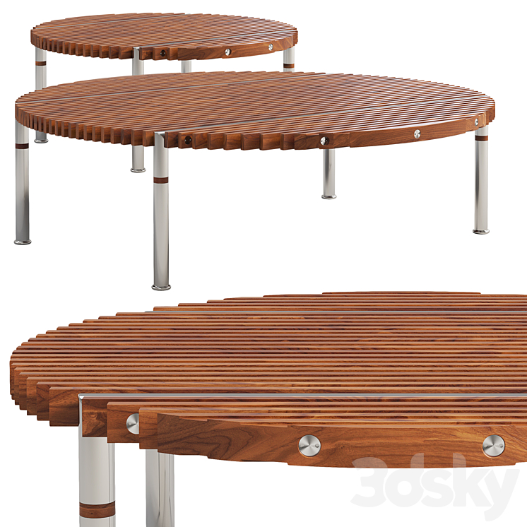 Beltempo Tropical lounge round coffee tables (2 option) - Table - 3D model