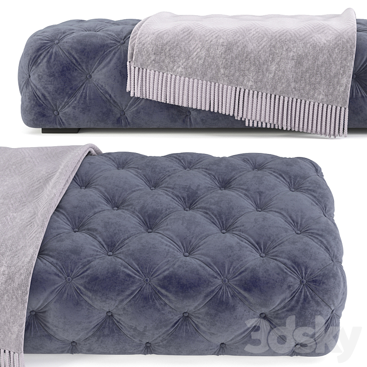 pouf chester moon 2000x700 - Other soft seating - 3D model