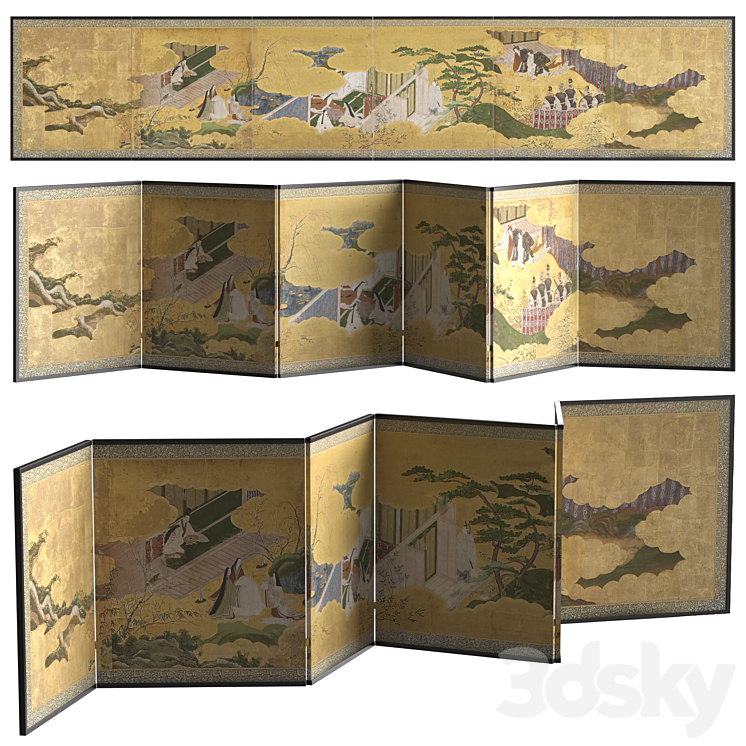 Japanese panel - Other decorative objects - 3D model
