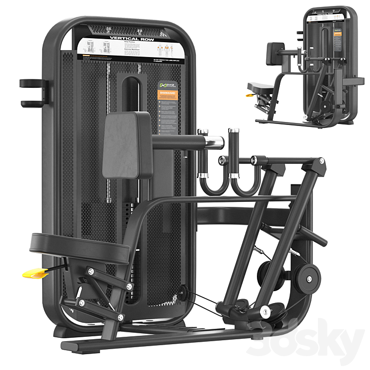 DHZ Fitness E-7034 Vertical Row - Sports - 3D model