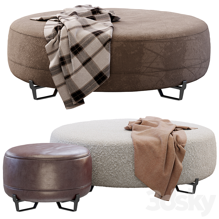 Pouf New York By Poliform - Other soft seating - 3D model