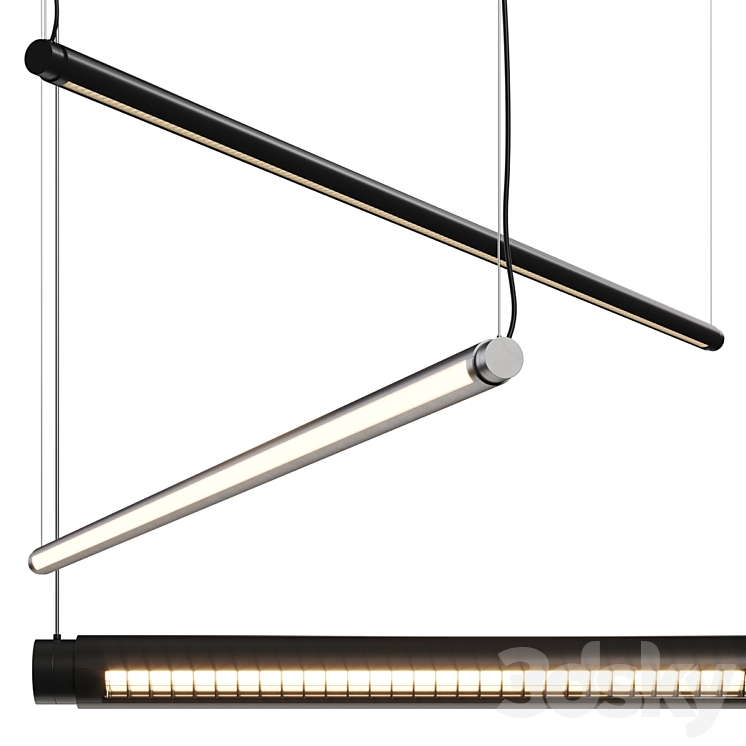 Hay Factor Linear Pendnat Lamp - Pendant light - 3D model