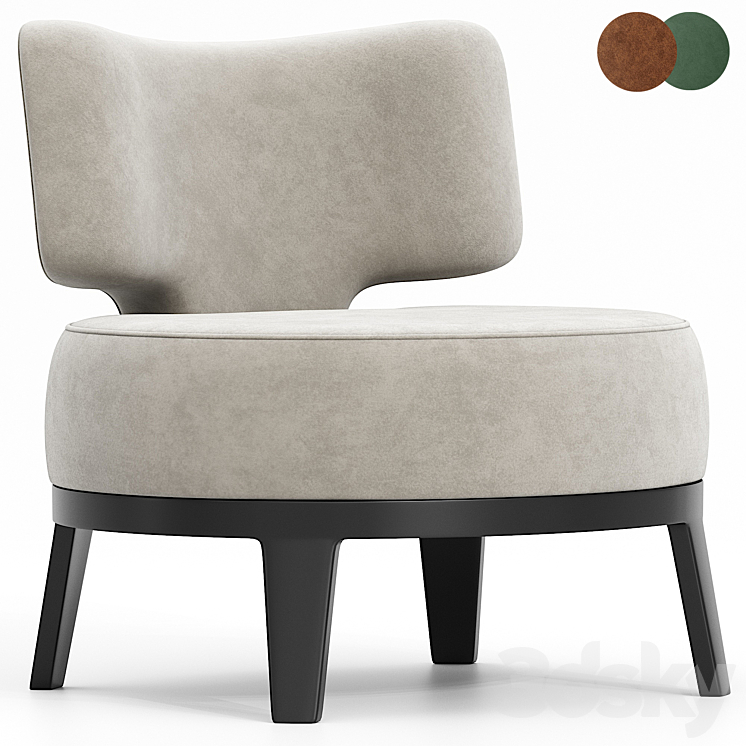 DROP Easy chair By Flexform - Arm chair - 3D model