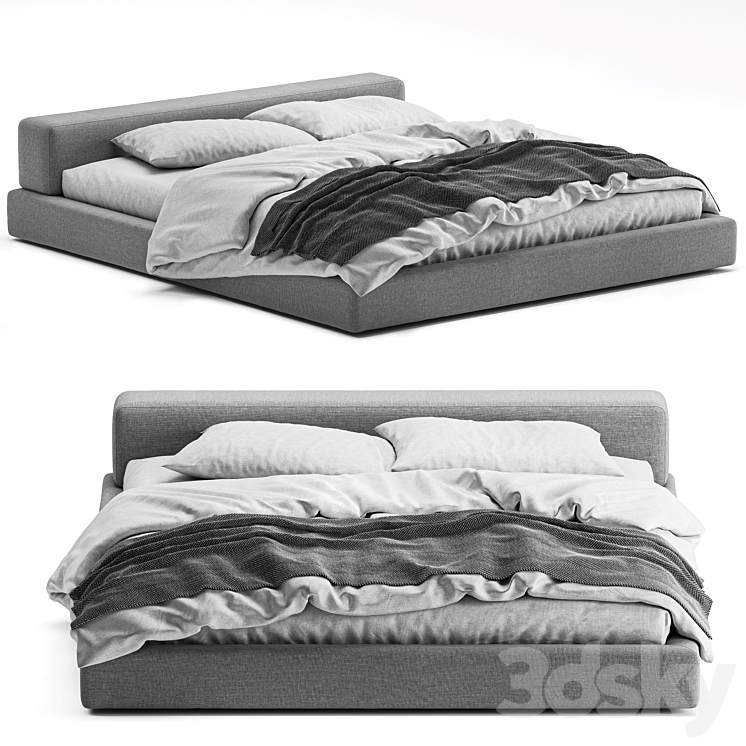 OM Aatom Slow Bed - Bed - 3D model