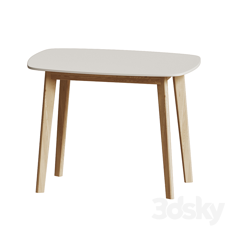 Rectangular dining kitchen table Onto Vincenzo 100 White 3D model ...