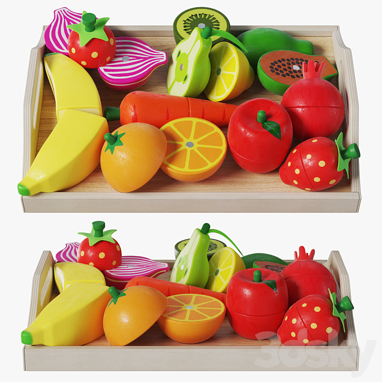 Toy vegetables and fruits - Toy - 3D model
