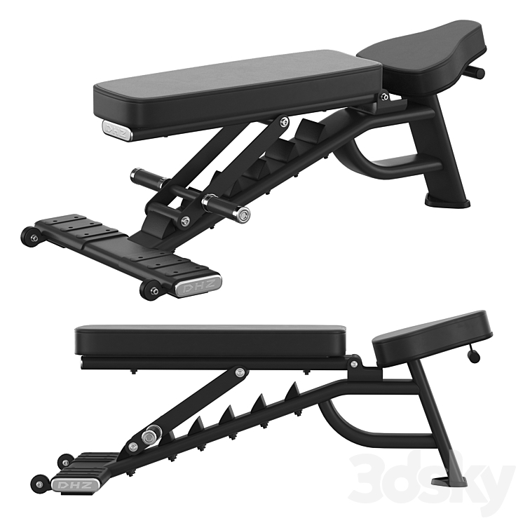 Bench DHZ FitnessE-7039 Super Bench - Sports - 3D model