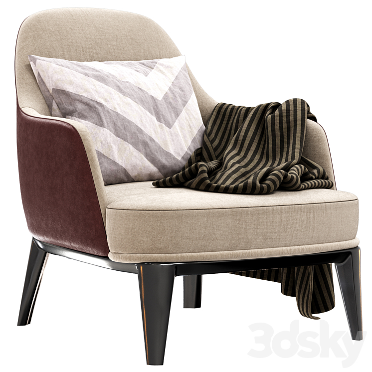 Jane Large Armchair Poliform - Arm chair - 3D model