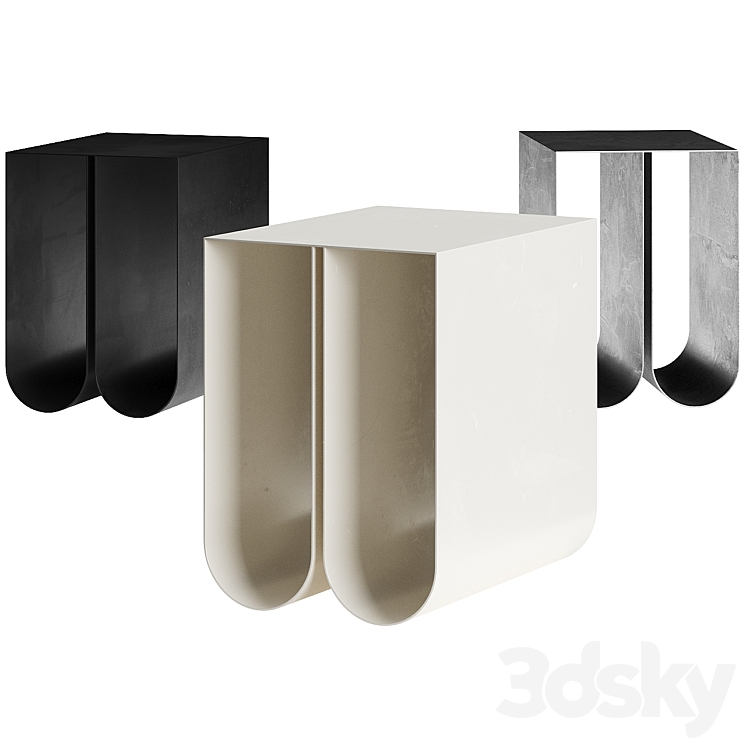 Curved Side Table by Kristina Dam Studio - Table - 3D model