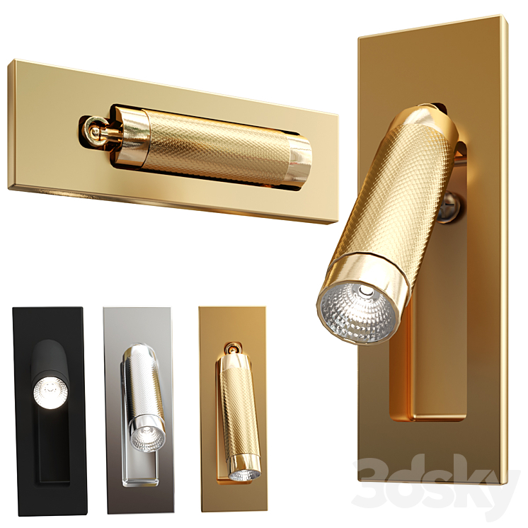 Reading Led Dock Knurl by Chelsom - Wall light - 3D model