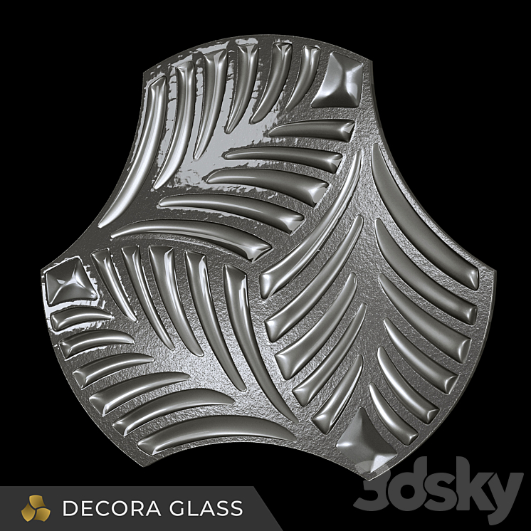 Glass 3D panels. Collection "Flora" - 3D panel - 3D model