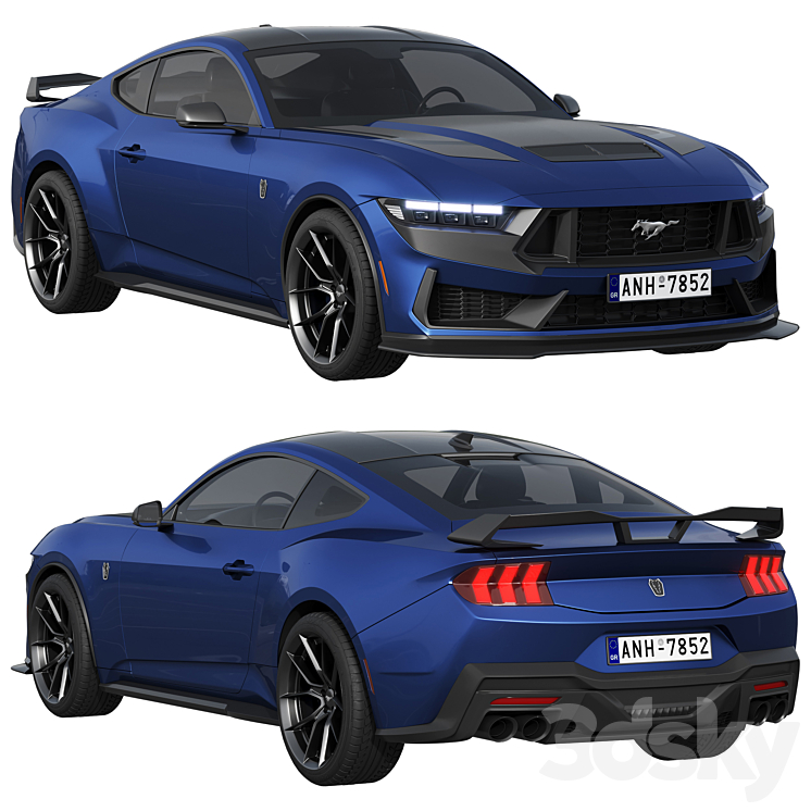 Ford Mustang Dark Horse 2024 - Ground Transport - 3D model