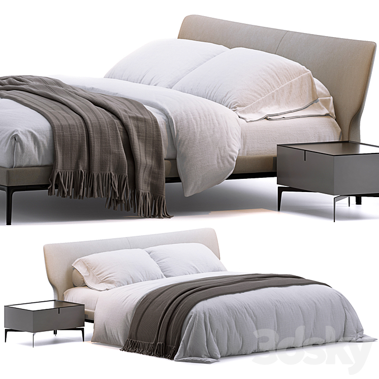 Maya by Alivar - Bed - 3D model