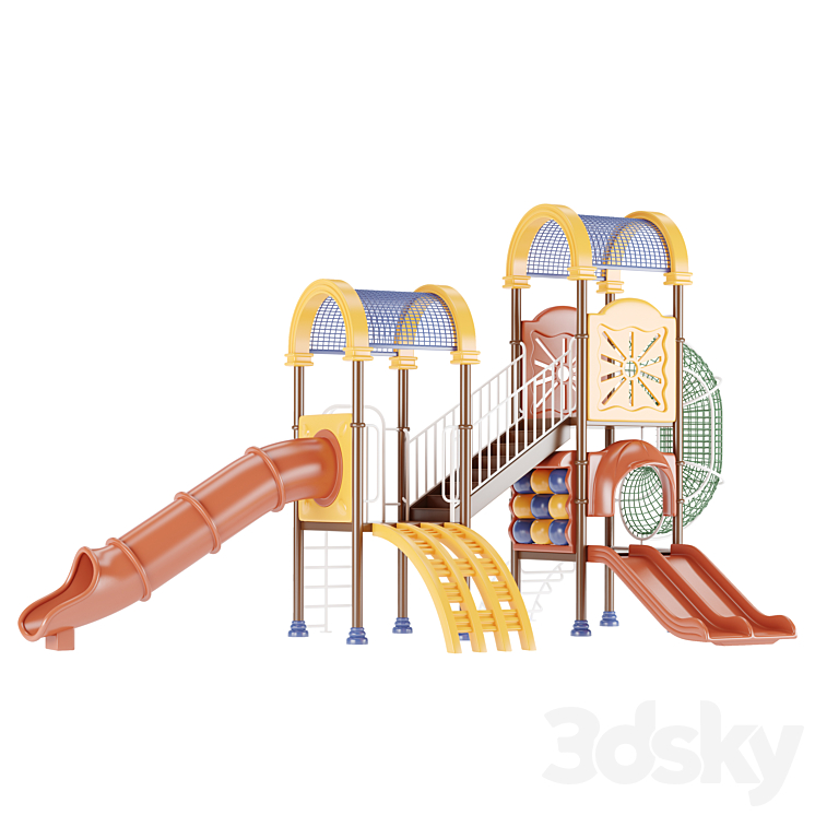 Game complex Playhouses07 - Playground - 3D model