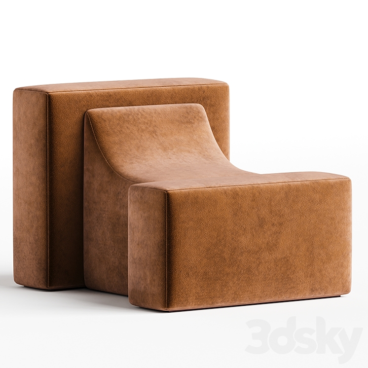 Estudio Persona Block Chair - Arm chair - 3D model