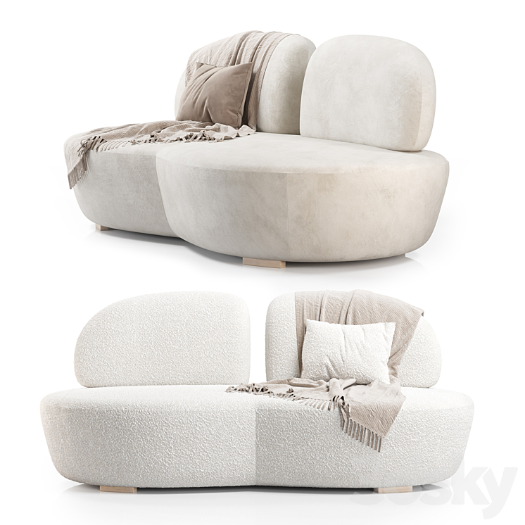 Twin Moon Sofa by Missana - Sofa - 3D model