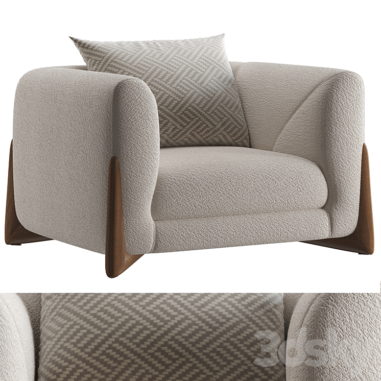 Porada Softbay - Arm chair - 3D model
