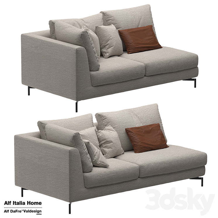 OM Sofa Nevada, corner modules, Alf DaFre - Sofa - 3D model