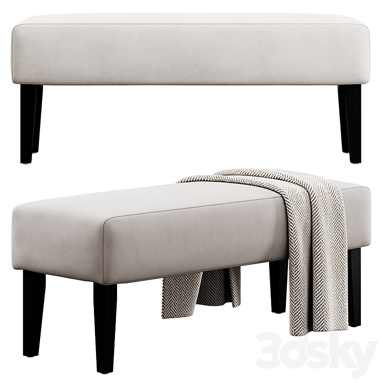 Upholstered Connect Bench by Modway - Other soft seating - 3D model