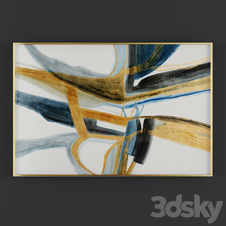 Collection of paintings N333 - Frame - 3D model